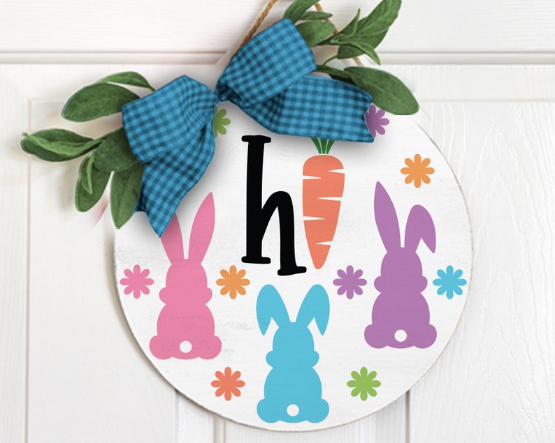 Easter Round Sign SVG Bundle Spring Round Sign SVG Easter - Etsy