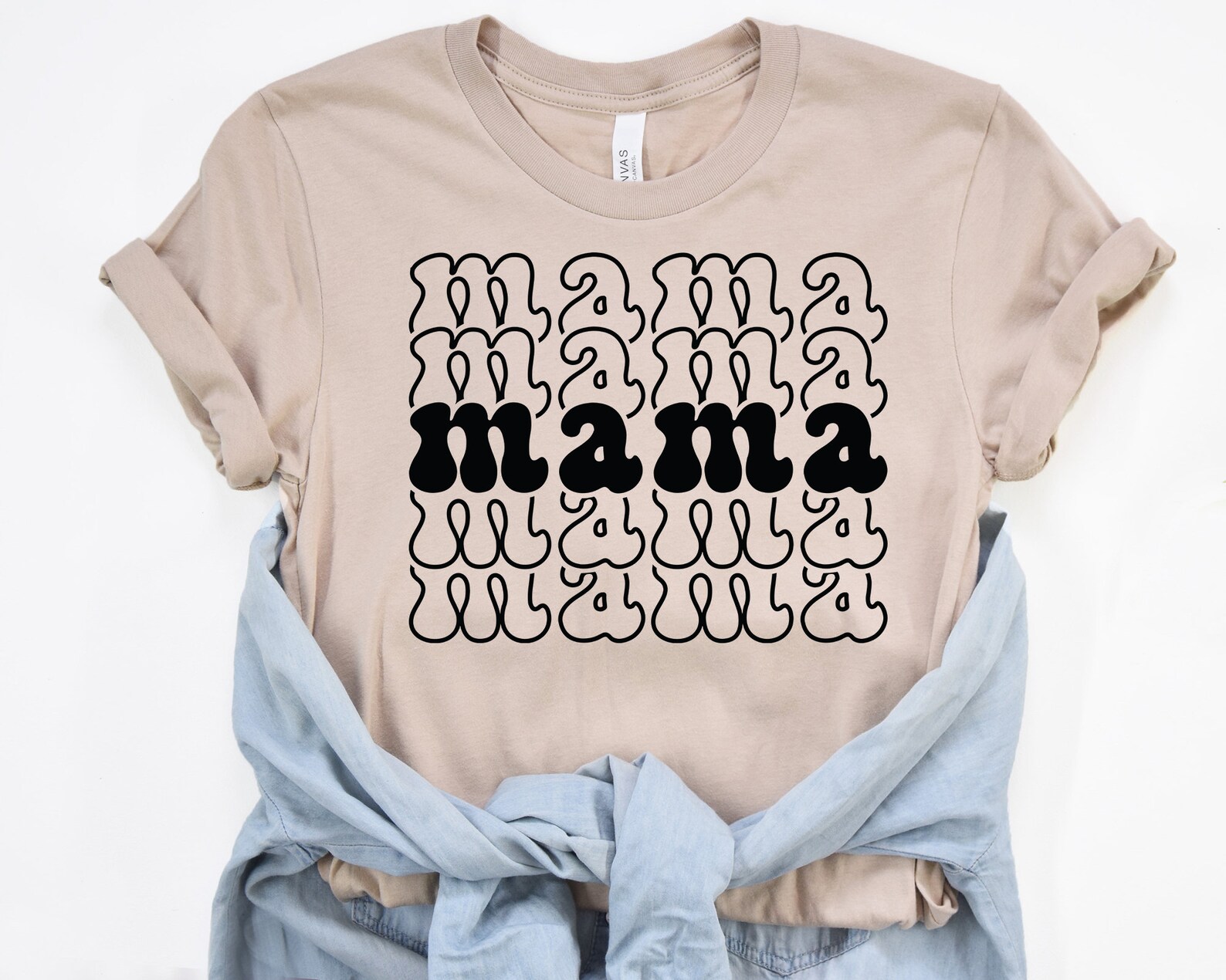 Retro Mama SVG Bundle Retro Mom SVG Stacked Mama SVG - Etsy