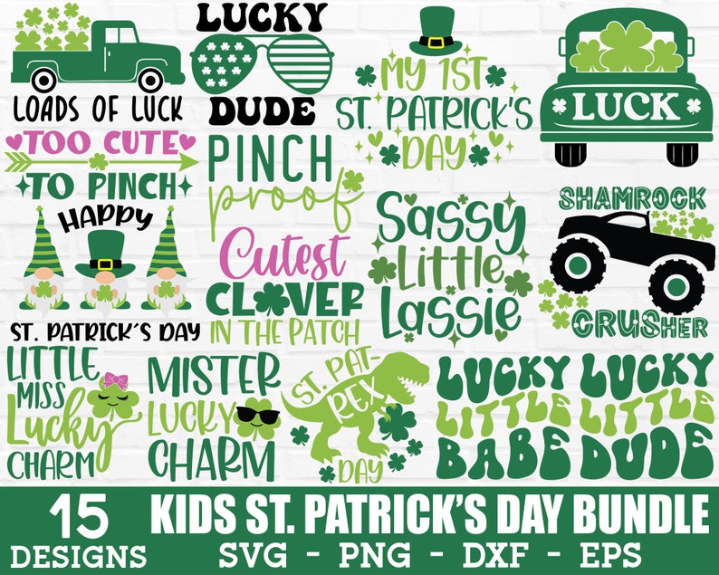 Kids St Patricks Day SVG Bundle St Patricks Day SVG St - Etsy