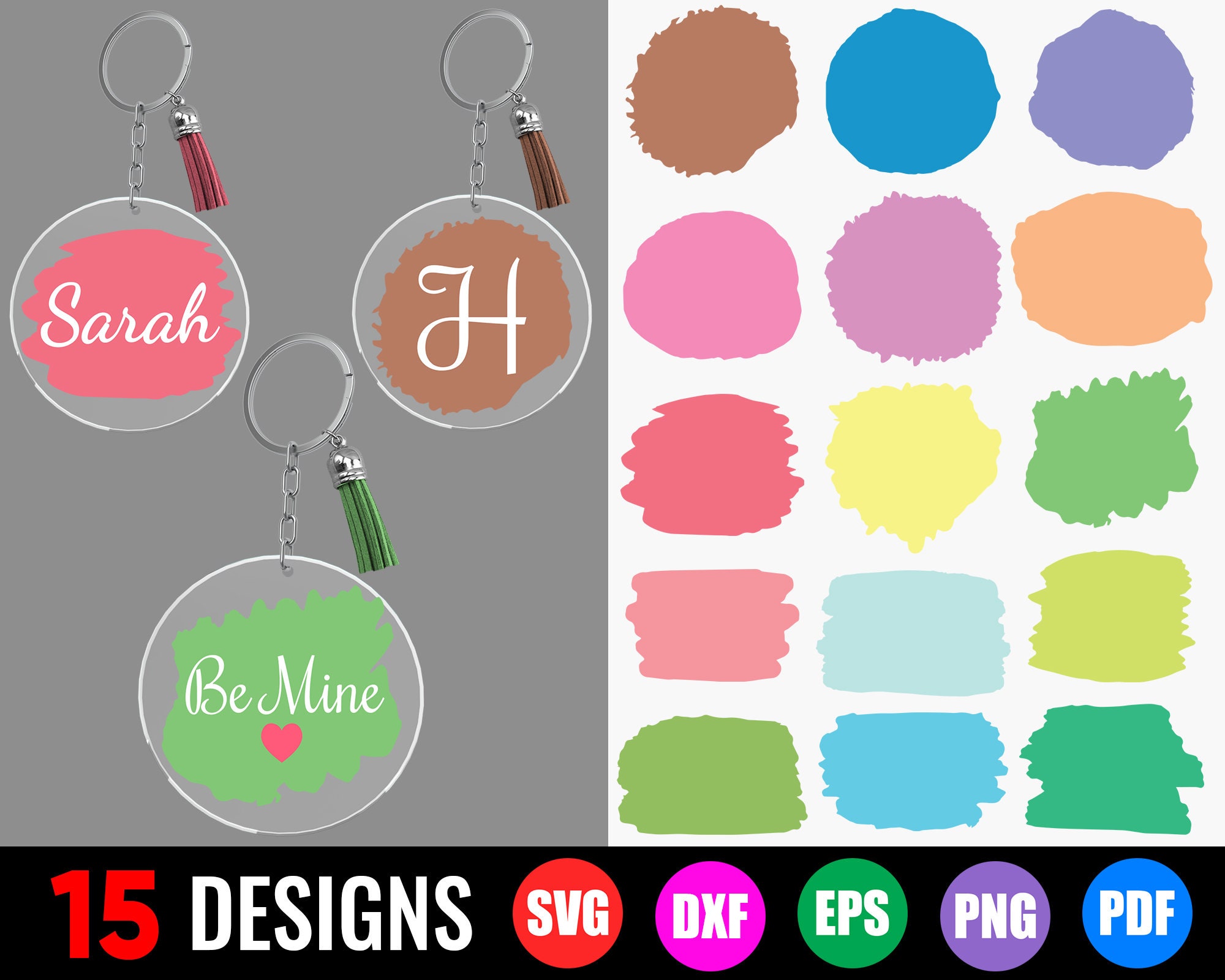 Wall Decor Home Decor keychain svg,background svg,Paint stroke svg ...