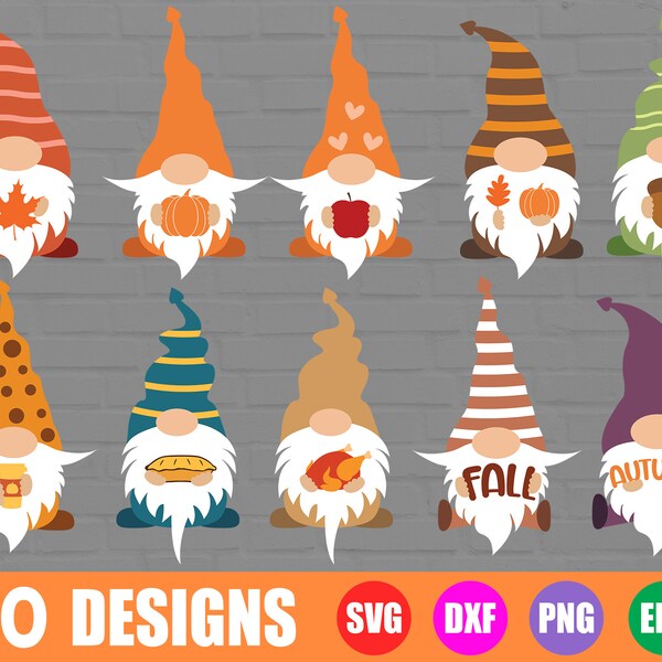 Fall Gnomes Svg - Etsy