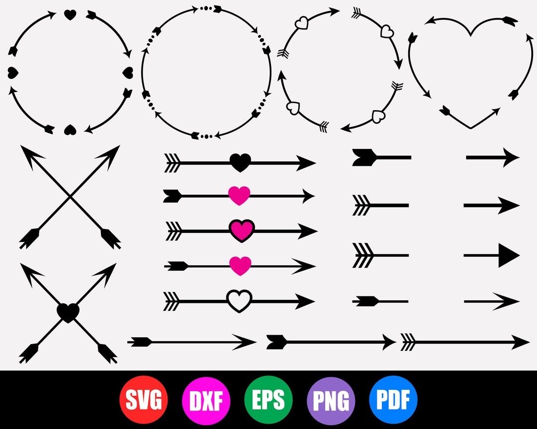 18 Arrow SVG Bundle, Arrow Wreath SVG, Split Arrow Cut File, Arrow Clipart, Arrow Circle Svg ...