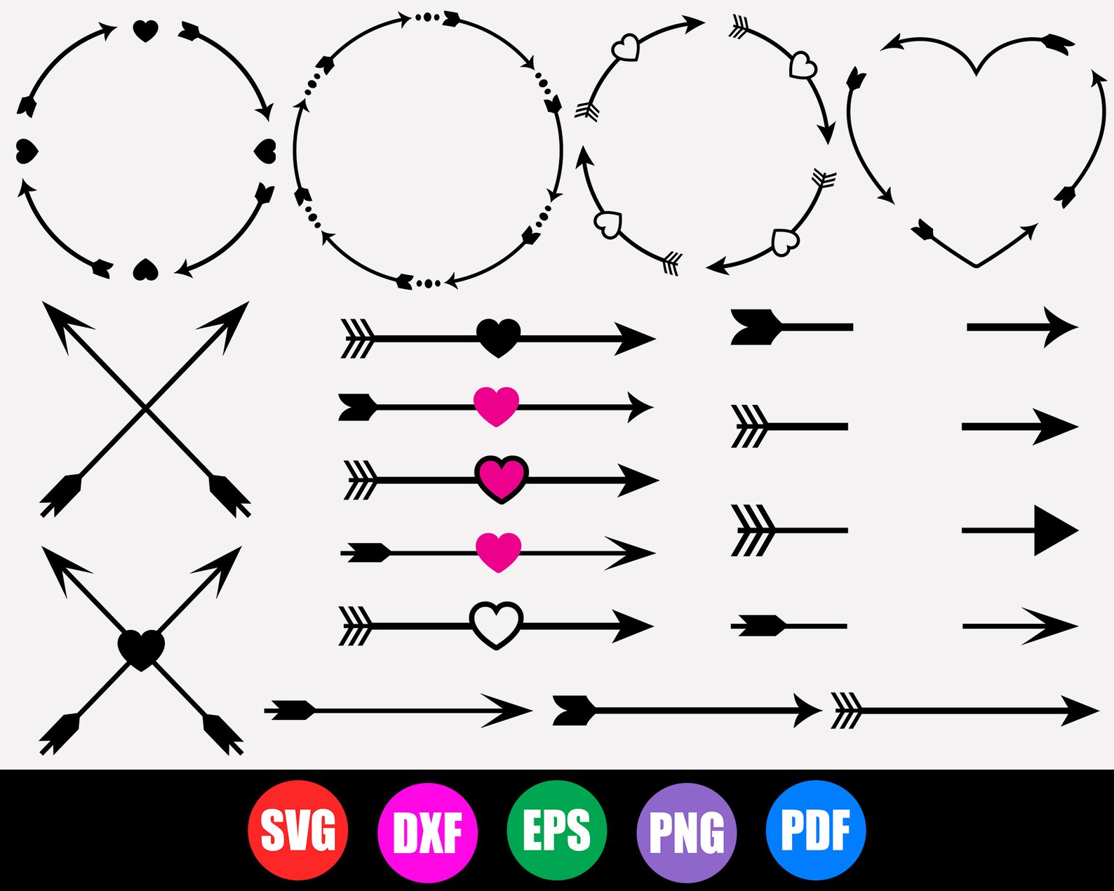 18 Arrow SVG Bundle Arrow Wreath SVG Split Arrow Cut File - Etsy