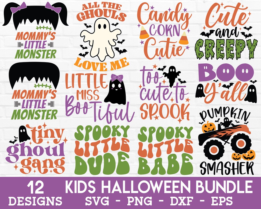 Halloween SVG Bundle Kids Halloween SVG Halloween PNG - Etsy UK