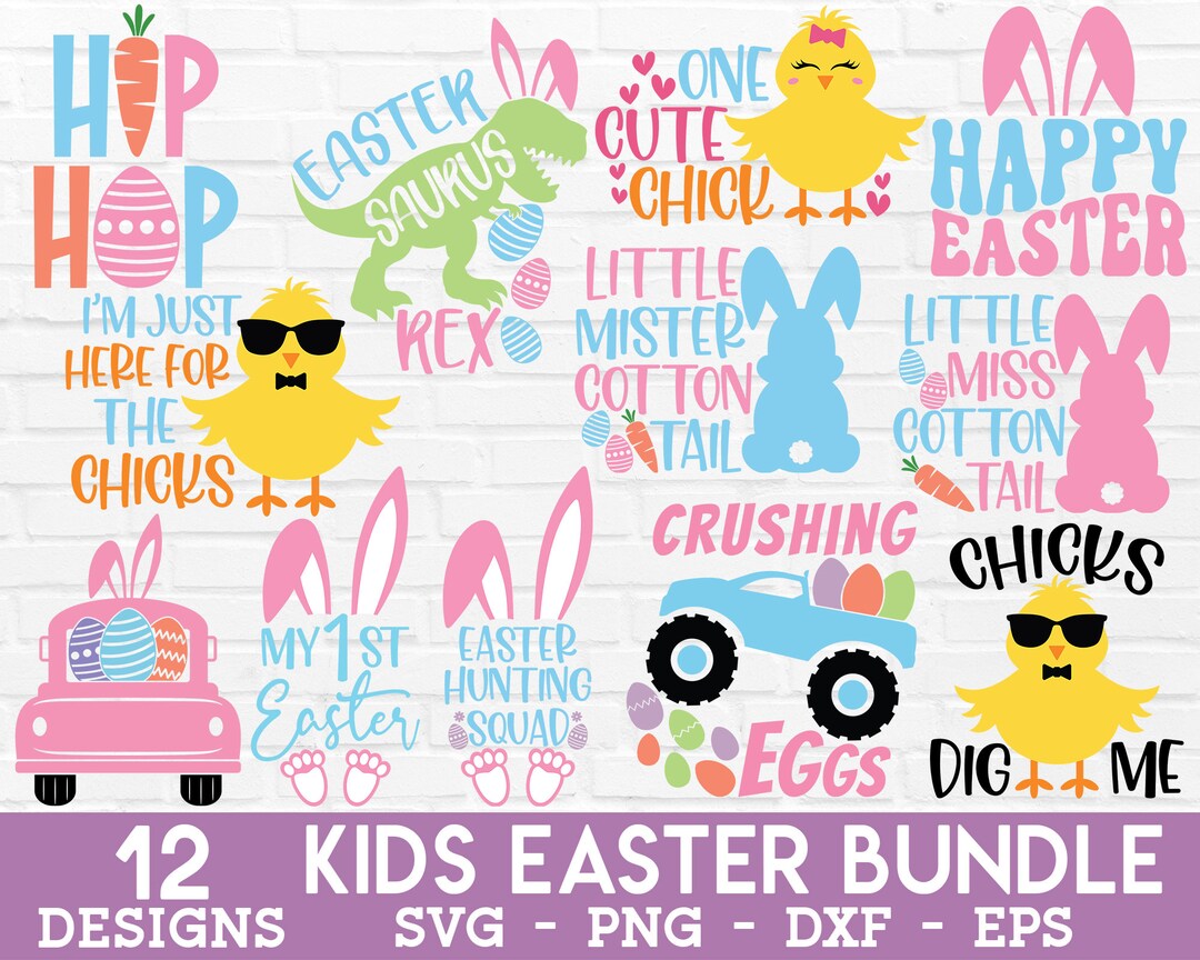 Easter SVG Bundle Kids Easter SVG, Easter Kids SVG, Easter Bunny Svg ...
