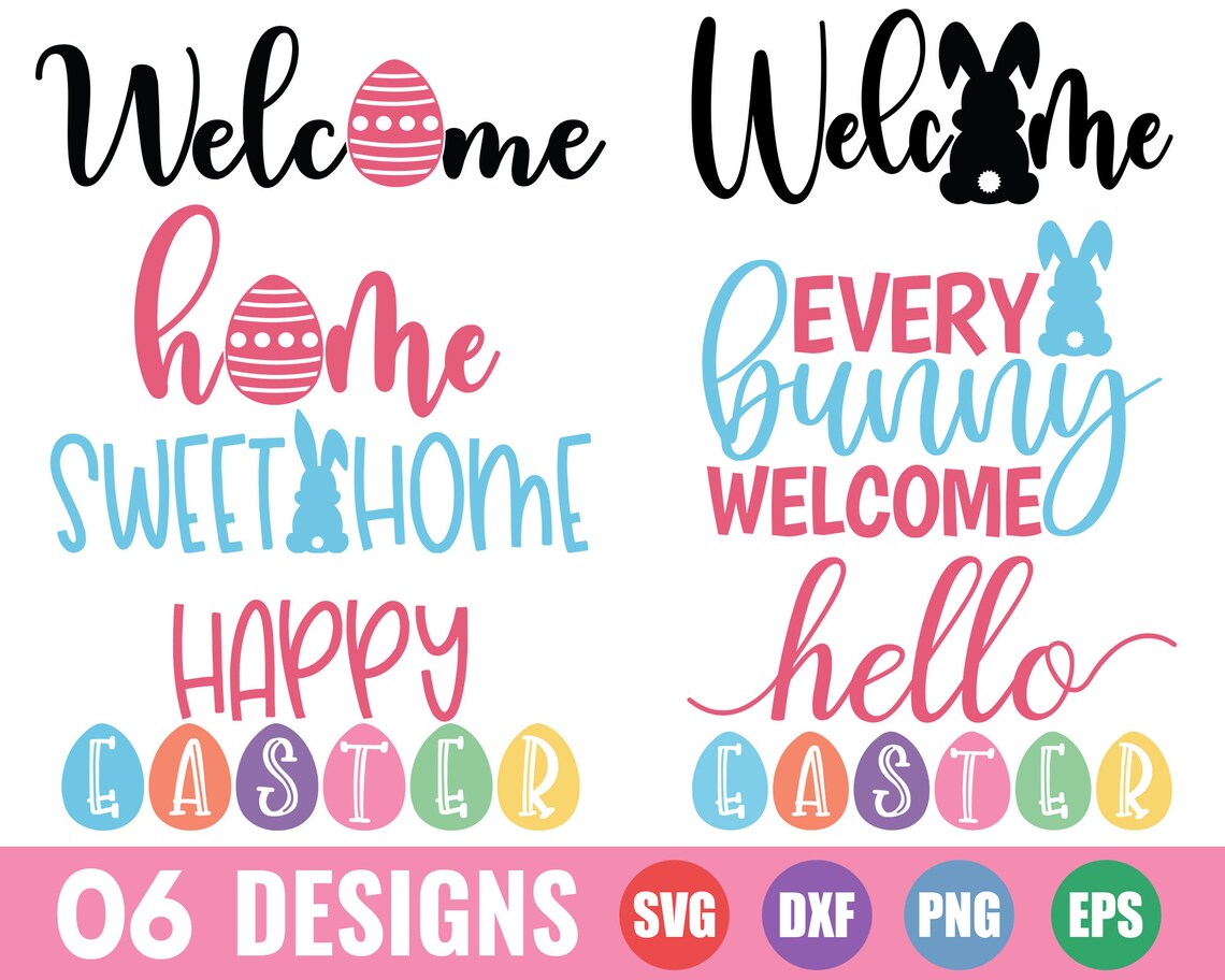 Easter Sign Svg Bundle Easter Round Sign Svg Easter Svg - Etsy