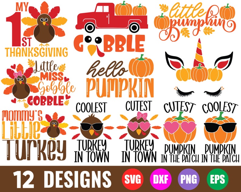 Kids Thanksgiving SVG Kids Fall Svg Thanksgiving Svg - Etsy