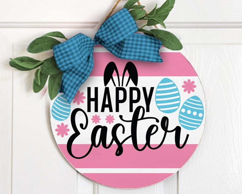 Easter Round Sign SVG Bundle Spring Round Sign SVG Easter - Etsy