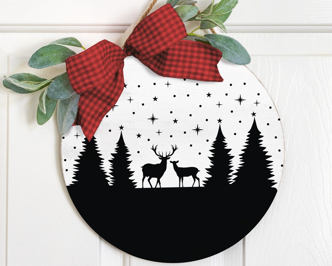 Christmas Scene SVG, Deer Scene SVG, Christmas SVG, Christmas Sign Svg ...