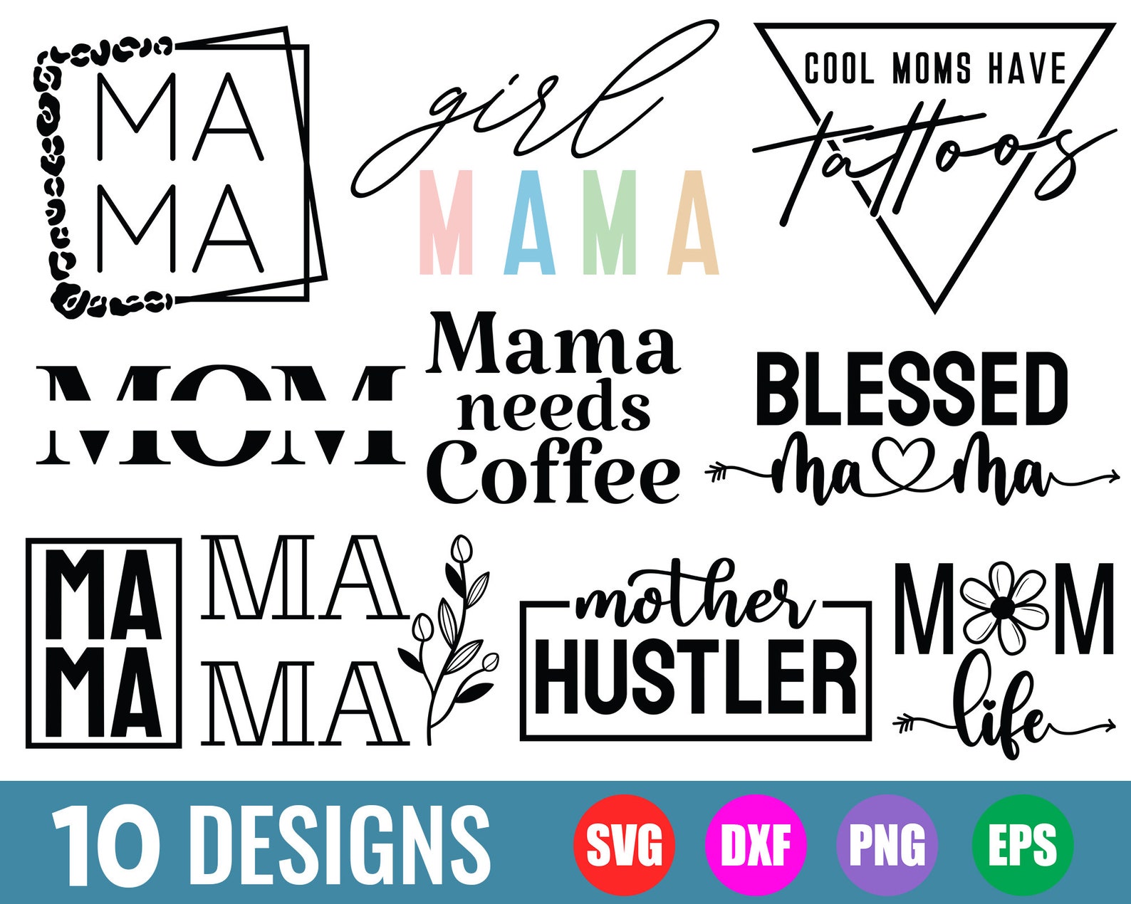 Mom SVG Bundle Mom Life SVG Mama SVG Mothers Day Svg Girl - Etsy
