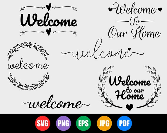 Welkom SVG Welkom bij ons huis SVG Welcome Cut File Welkom | Etsy België