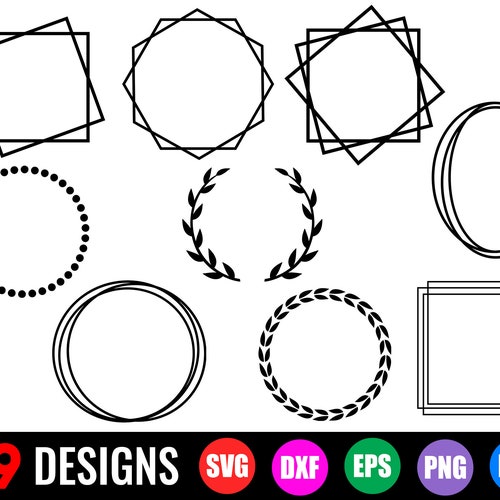 Papercraft Cricut Cut File Split Circle Frame SVG Geometric Frame SVG ...