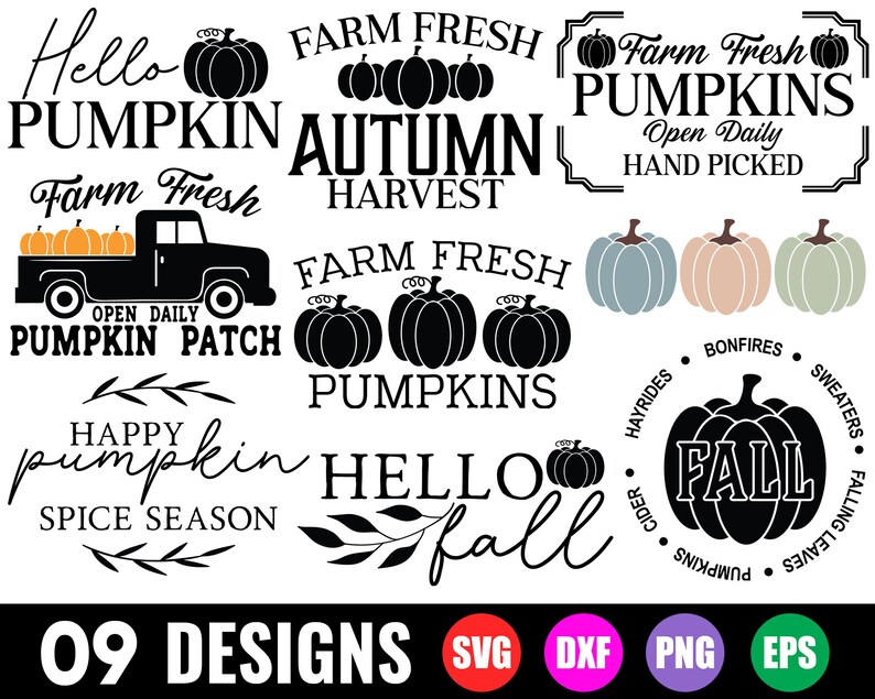 Fall Sign SVG Bundle Rustic Fall Svg Farmhouse Sign Svg - Etsy