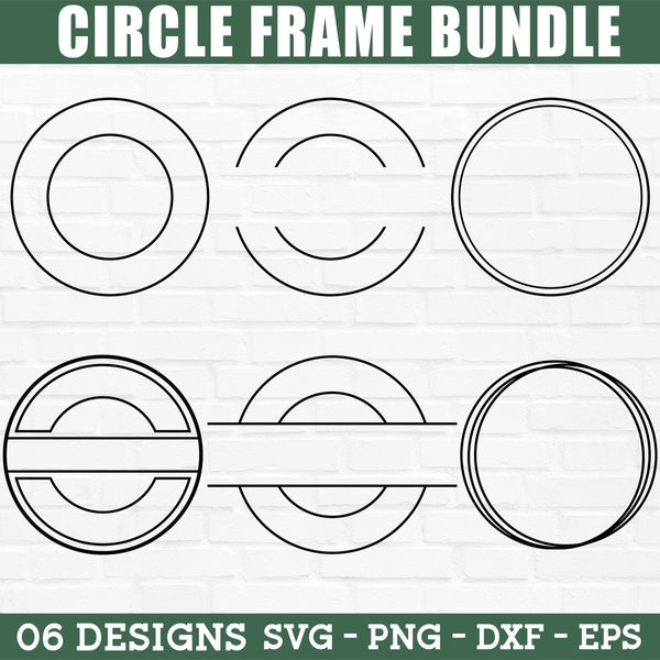 Double Circle Monogram Svg - Etsy