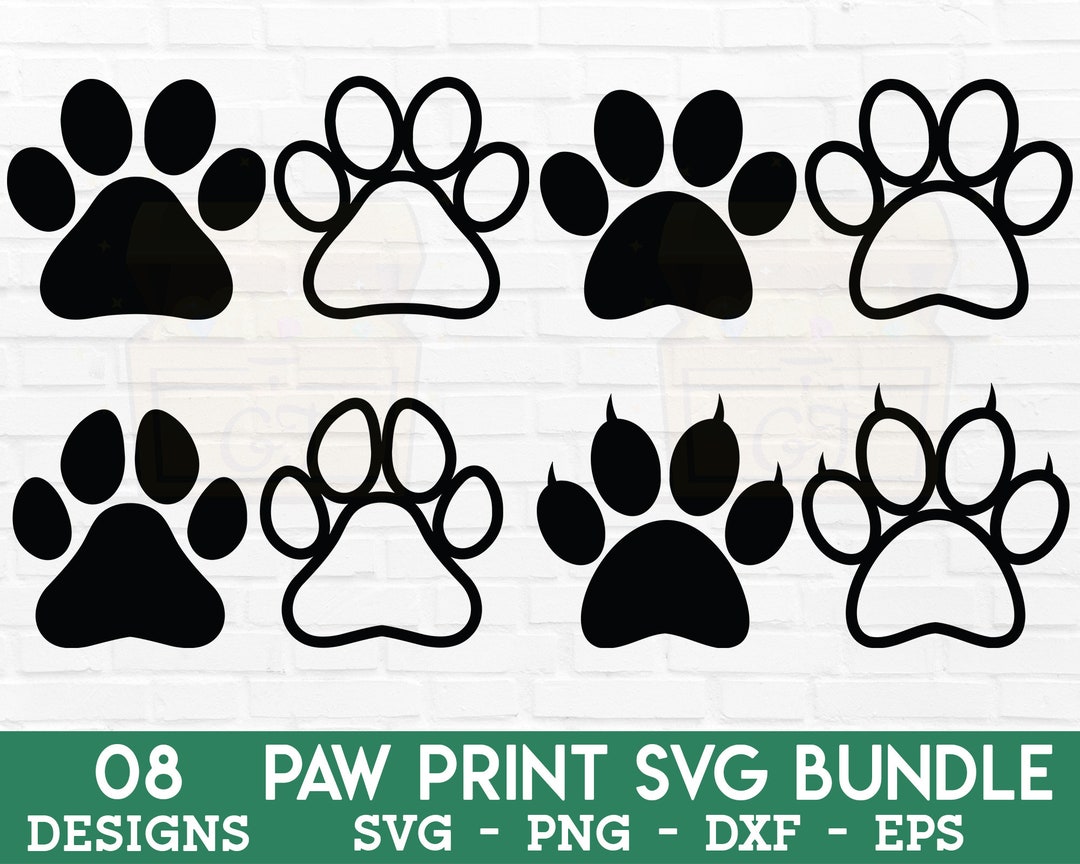Paw Print SVG Bundle Dog Paw SVG Cat Paw SVG Paw Print - Etsy
