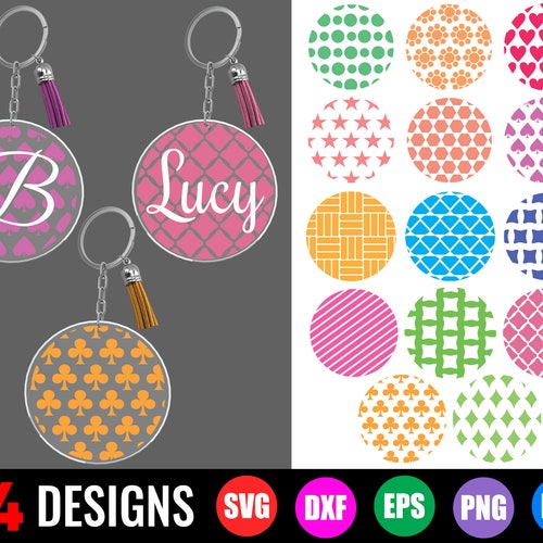 Keychain Pattern SVG Bundle Keychain Patterns Svg Circle | Etsy
