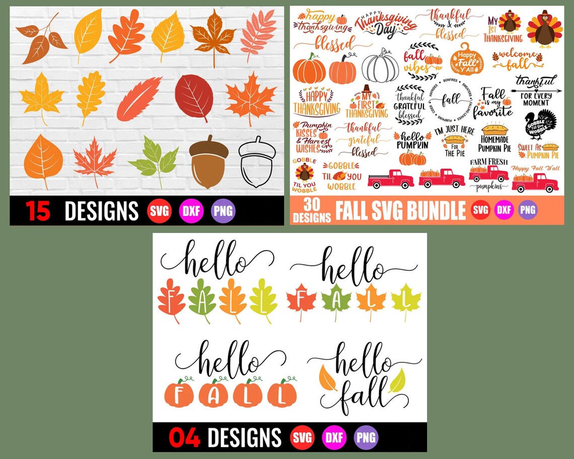 MEGA Fall Autumn SVG Bundle 100 Svg Designs Fall SVG - Etsy