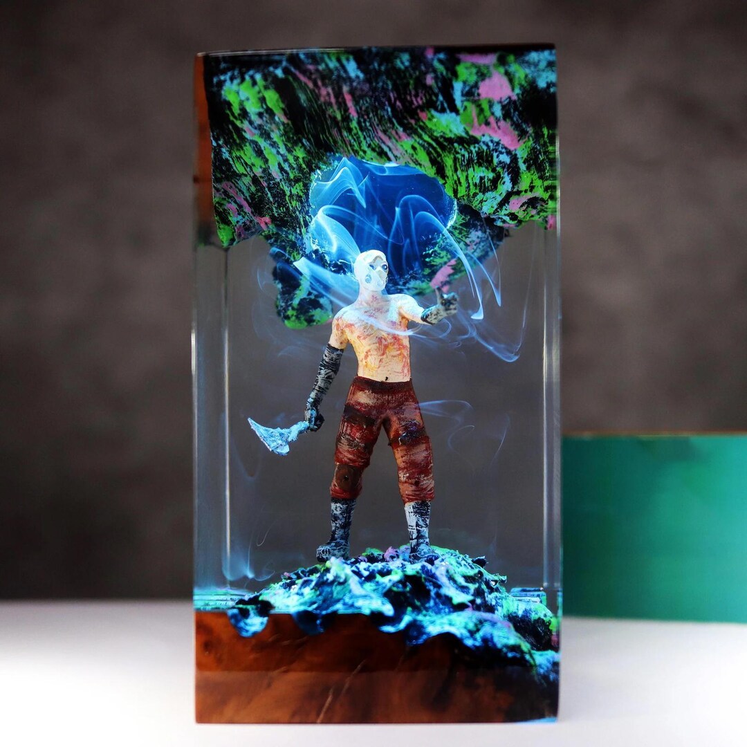 Psycho Borderlands 4 Resin Lamp, Handmade Vault Hunter Decor, Sci-fi ...