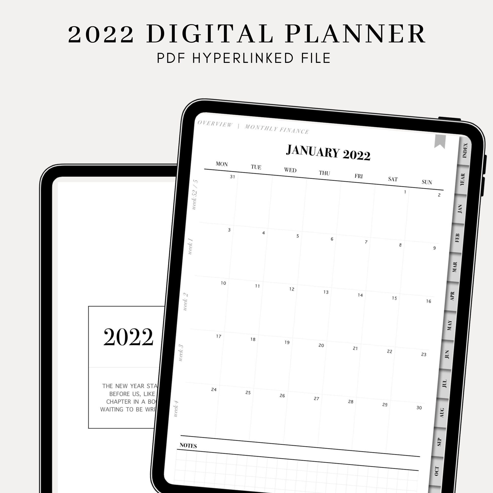 2022 Digital Planner Dated Digital Planner 2022 Planner - Etsy