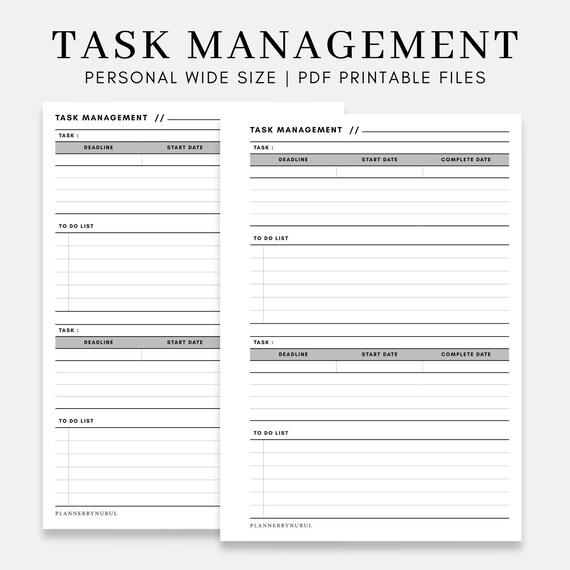 PRINTABLE PDF Printable Planner Inserts PW Instant Download Minimal ...