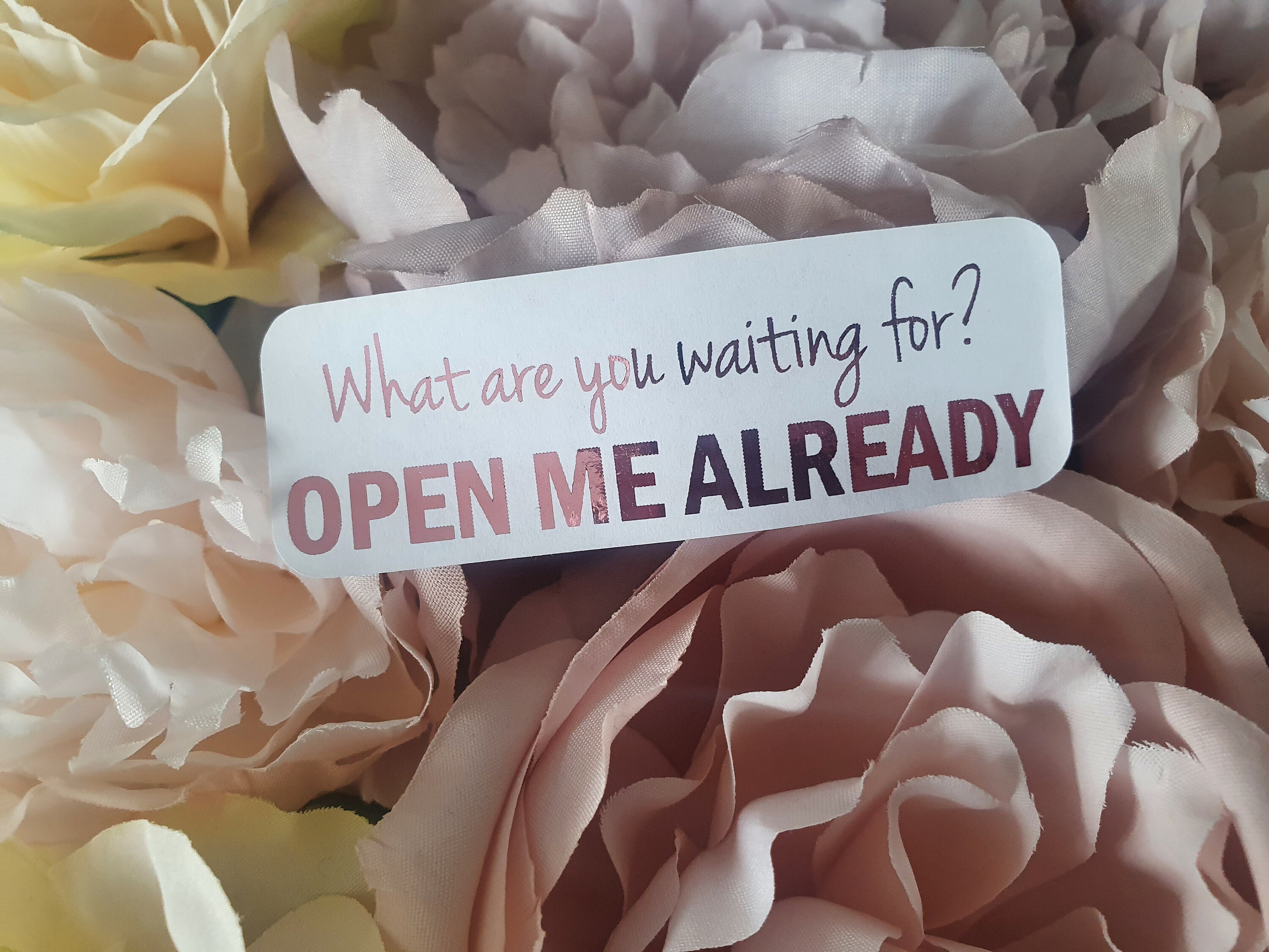 What Are You Waiting For Business Card Insert Open Me Already Sticker ...