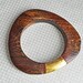 70s, 80s Gerda Lynggaard Teak Bangle, Bracelet. Rounded Triangular ...