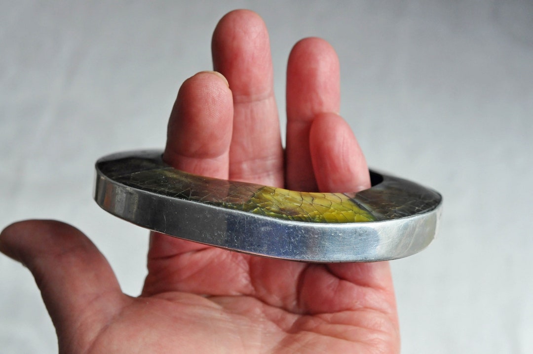 Mosaic MOP Bangle. Gerda Lynggaard for Monies Large, Thick Bone Bangle ...