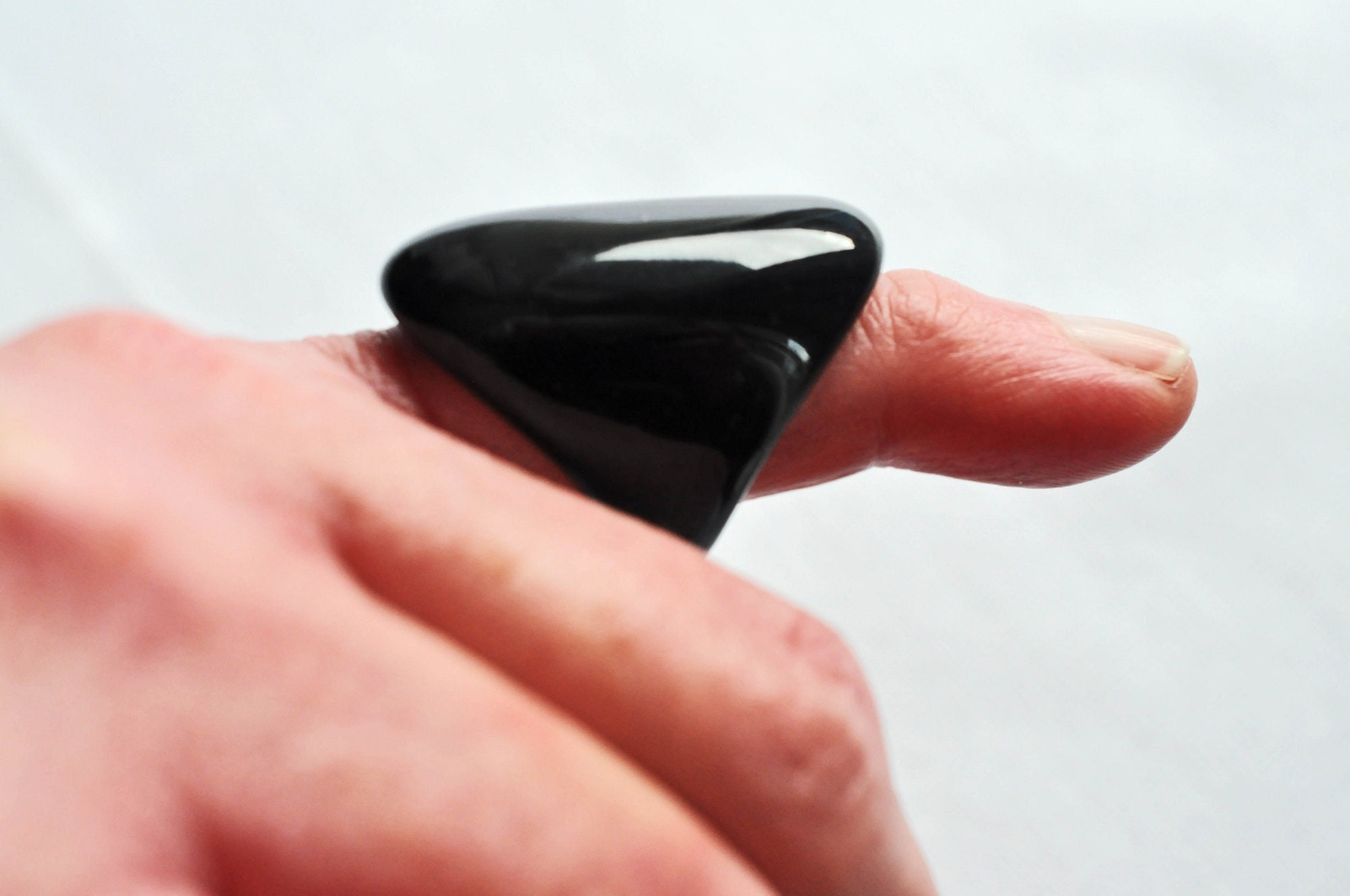 Large Black Lucite Ring. Large Oval Chunky Statement Ring. - Etsy