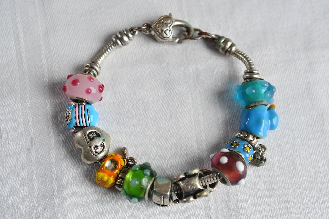 Pandora Style Charm Bracelet. Baby Charms. Pram, Bottle, Baby Jumpsuit ...