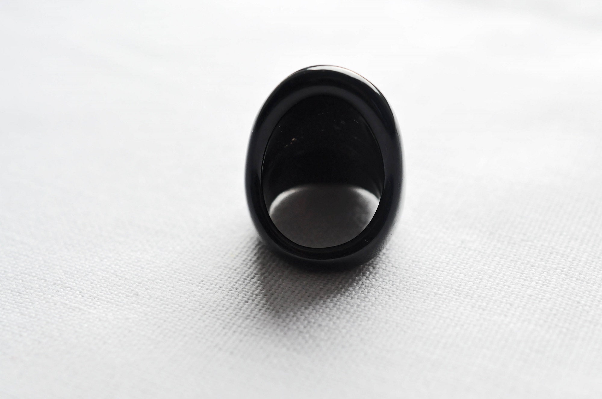 Large Black Lucite Ring. Large Oval Chunky Statement Ring. - Etsy