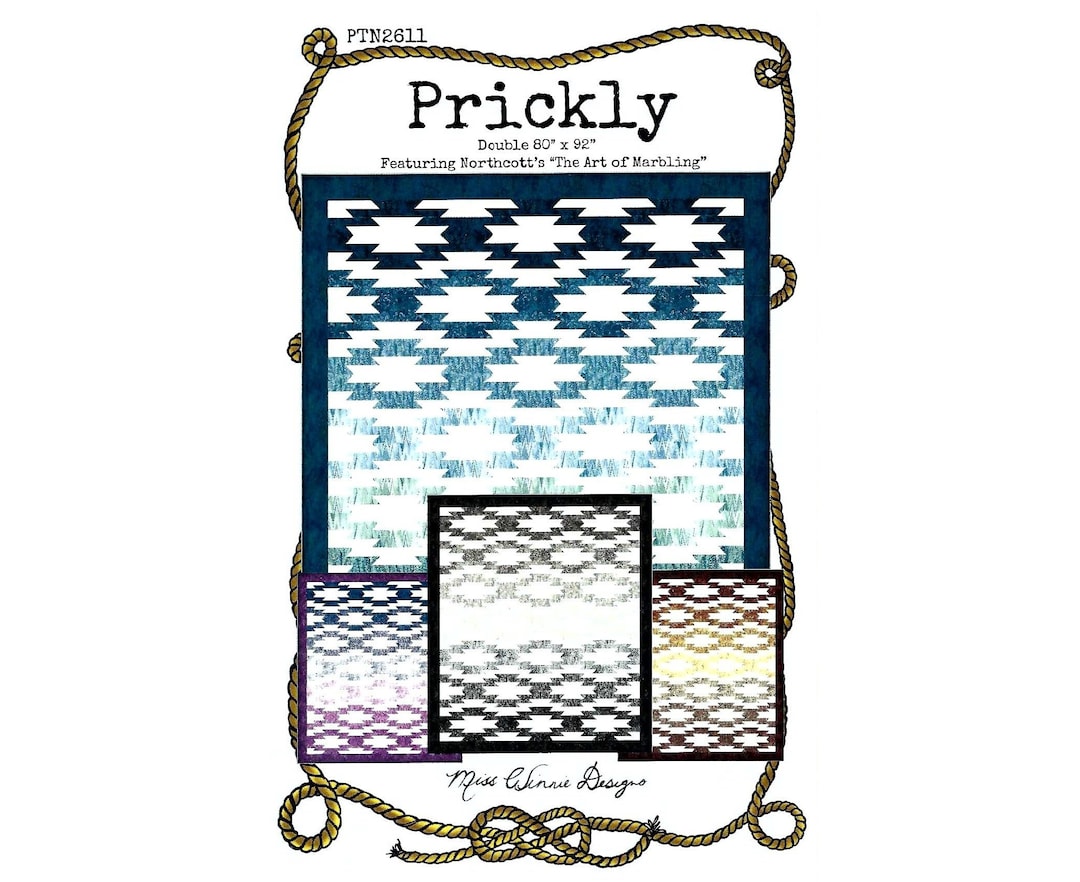 Prickly Quilt Pattern by Miss Winnie Designs, 80x92-inch #2611 - Etsy