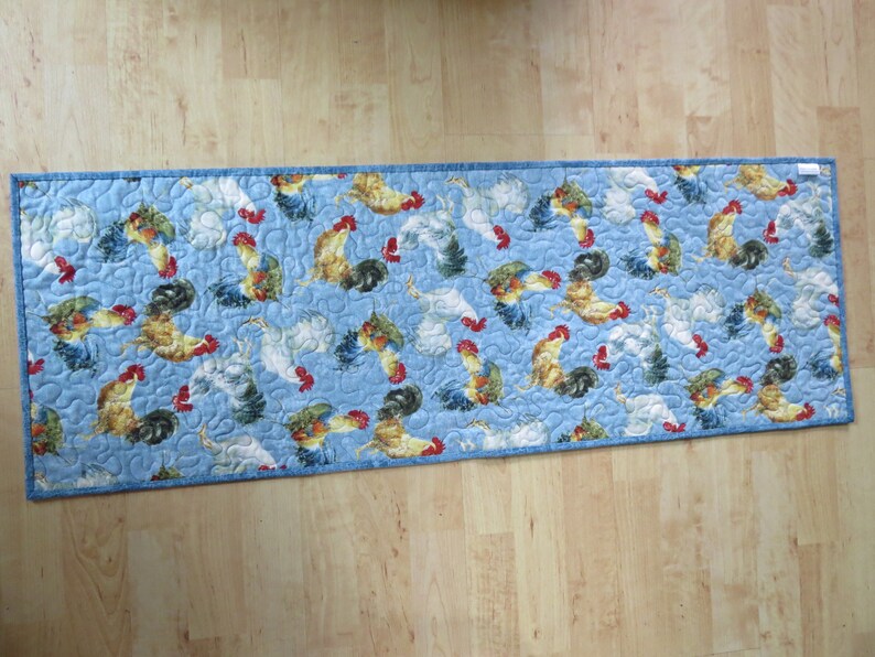 Quilted Table Runner, 14.75x43.5-inch, Early to Rise Blue #2186 - Etsy