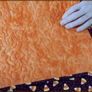 Quilted Table Runner, 14x30-inch, Halloween Centerpiece, Candy Corn Orange Black #881 - Etsy