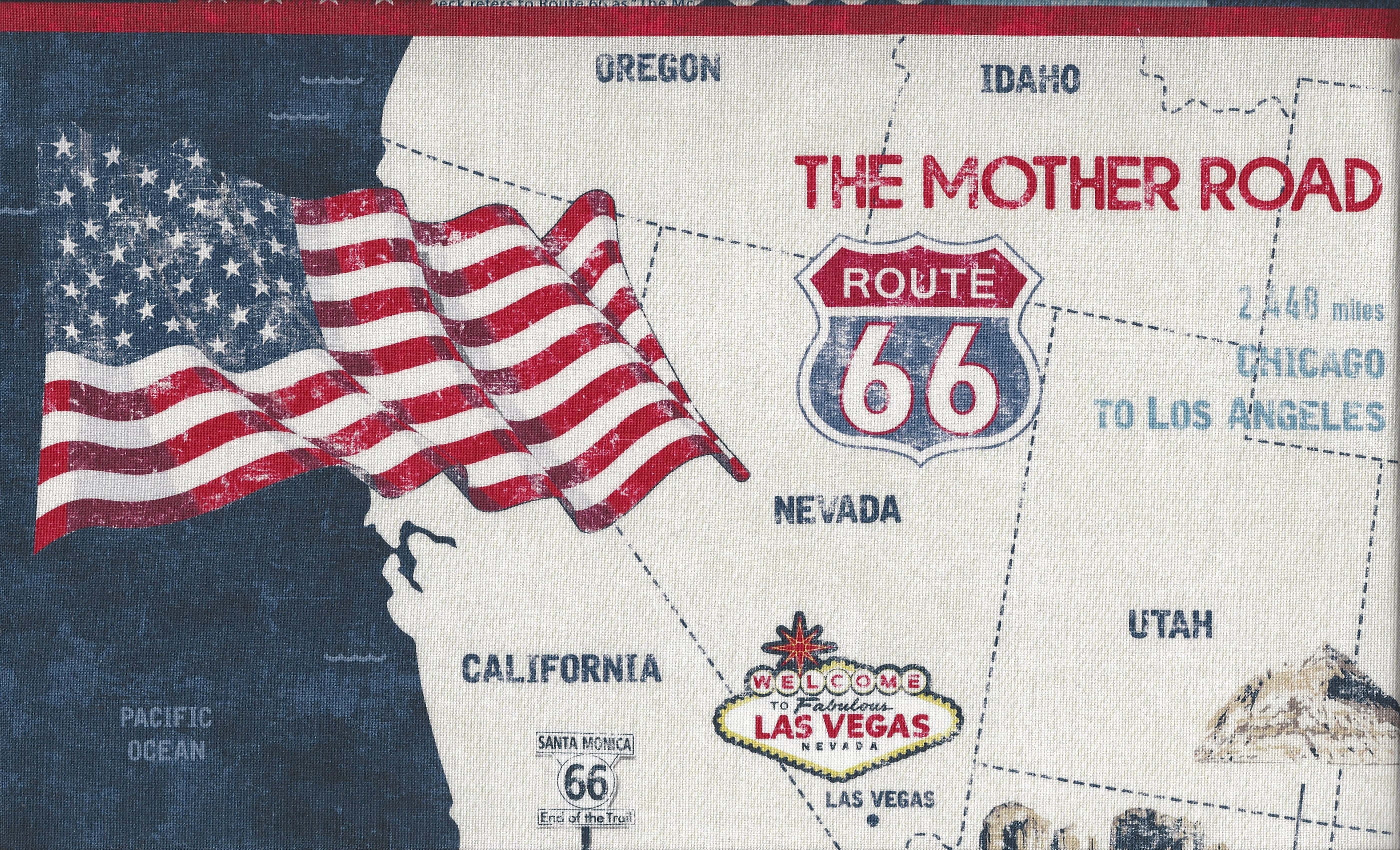 Northcott Route 66 Cotton Quilt Fabric Panel Cream - Etsy