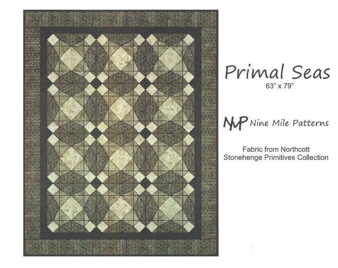 Primal Seas Quilt Pattern by Nine Mile Patterns, 63x79-inch #1702 - Etsy