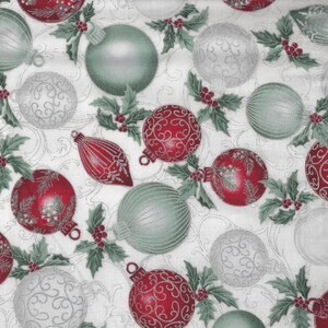 Christmas Splendor Cotton Quilt Fabric by the Yard, Hoffman Cherry ...