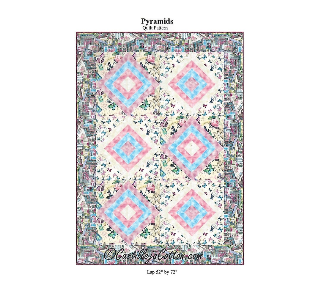 Pyramids Quilt Pattern by Diane Mcgregor, 52x72-inch - Etsy