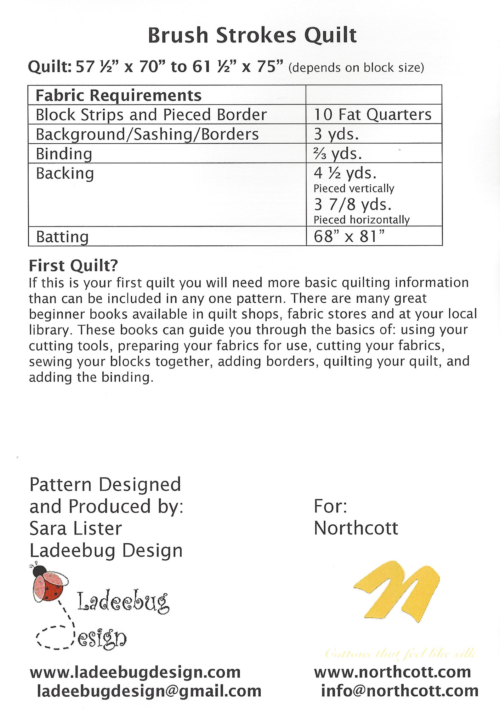 Brush Strokes Quilt Pattern by Ladeebug Designs 2300 - Etsy