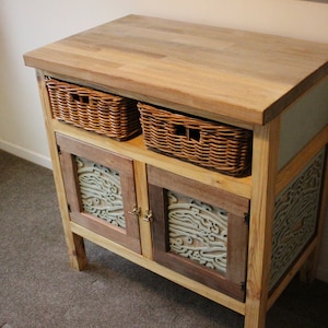 Wood Kitchen Storage Cupboard With Bespoke Panelling Handmade - Etsy