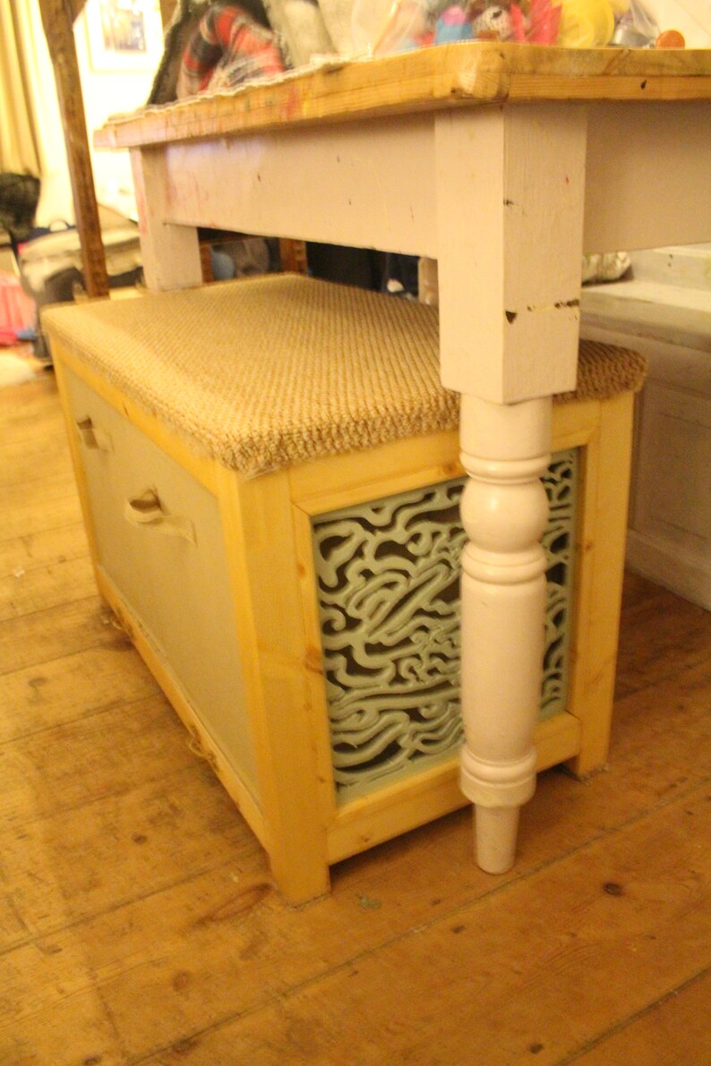 Storage Bench With Cushion, Wooden Entryway Bench With Drawers, Modern ...