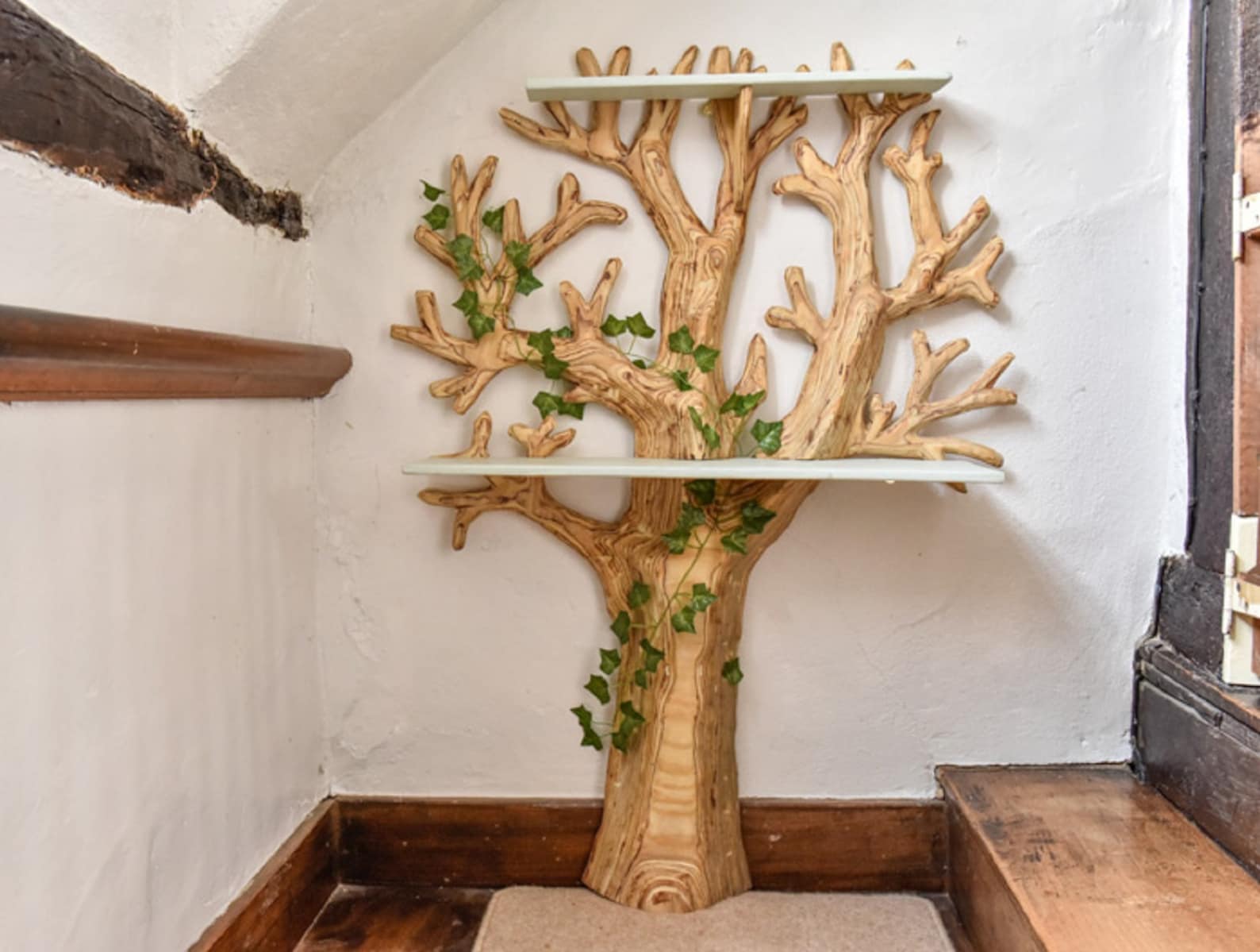 Wooden Tree Bookcase Bookshelf Handmade Interior Furniture - Etsy