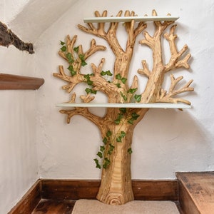 Wooden Tree Bookcase, Bookshelf Handmade Interior Furniture, Book ...