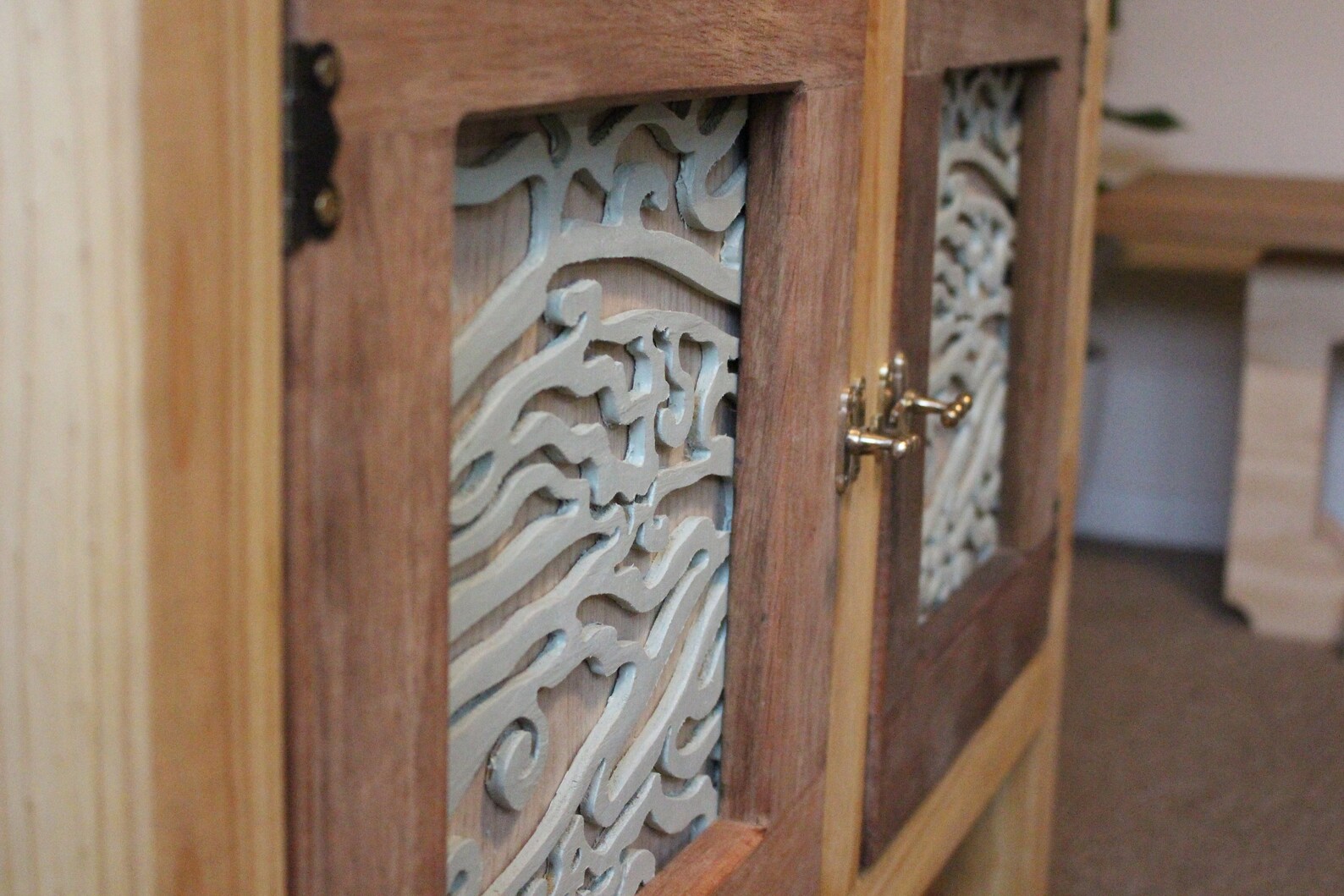 Wood Kitchen Storage Cupboard With Bespoke Panelling Handmade - Etsy