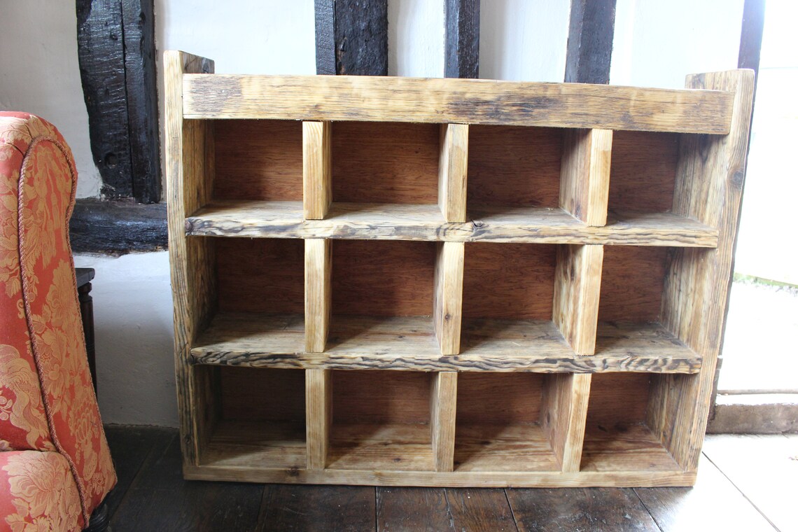 Wood Storage Unit With Boxes, Display Unit for Thimbles, Handmade ...