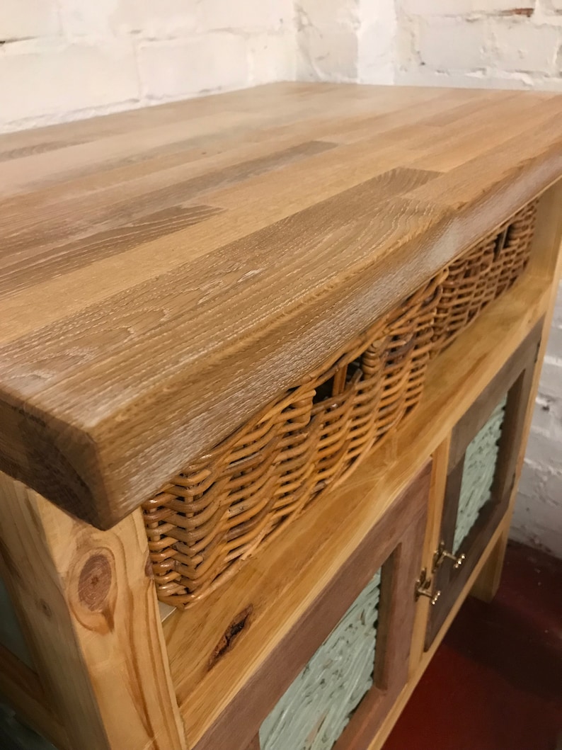 Wood Kitchen Storage Cupboard With Bespoke Panelling Handmade - Etsy