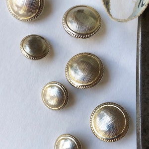 Set of Silver Metal Shank Vintage Buttons 4 x 2cm plus 3 x | Etsy