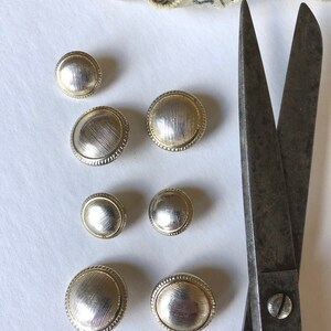 Set of Silver Metal Shank Vintage Buttons 4 x 2cm plus 3 x | Etsy