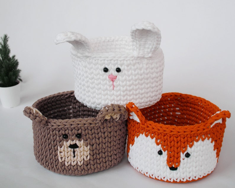 Crochet Animal Basket For Nursery Decor And Storage Etsy crochet-animal-basket-for-nursery-decor-and-storage-etsy