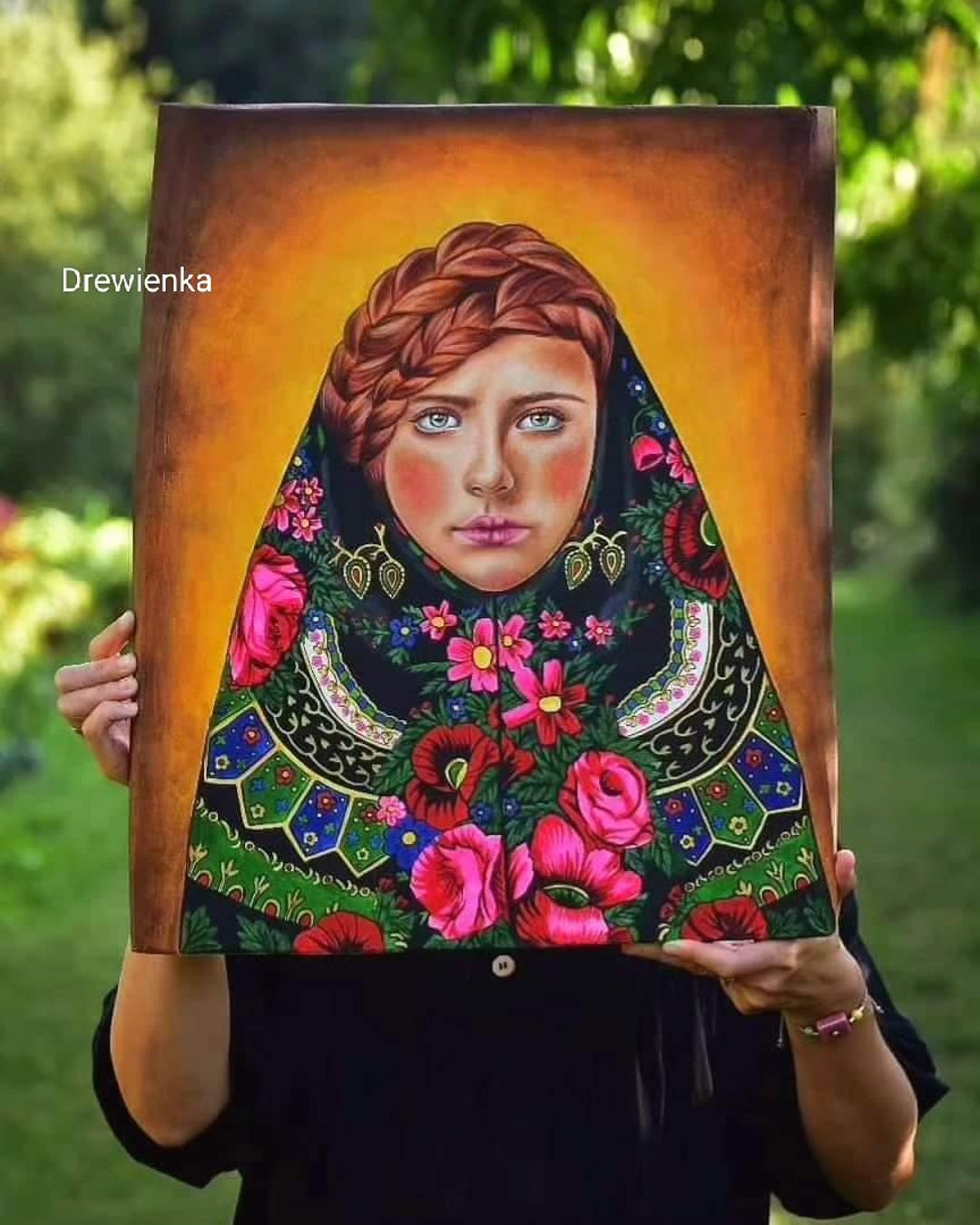 Slavic Girl, Original Painting on an Old, Barn Board - Etsy