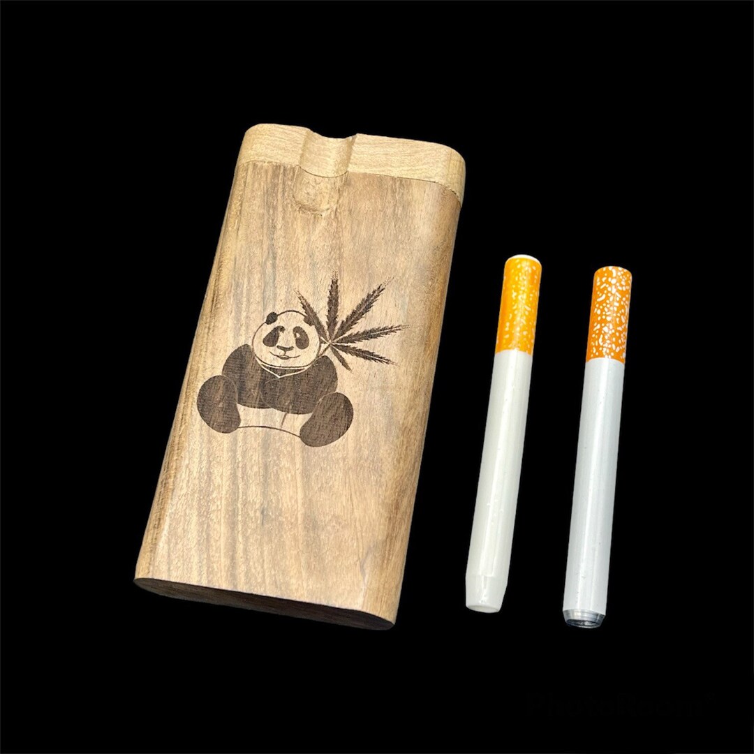 One Hitter Wooden Dugout, Two One Hitter Pipes Included, Unique Laser ...